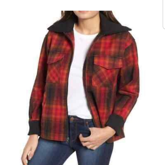 bp | Jackets & Coats | Bp Plaid Barn Jacket Blk Nat Ombre Pld Medium | Poshmark